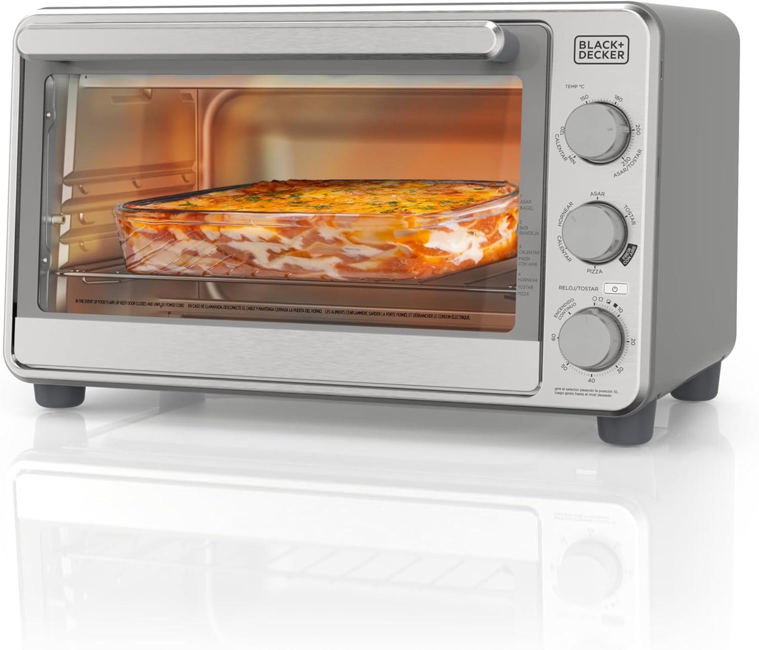 Nelo: HORNO ELECTRICO FREIR HORNEAR BLACK+DECKER TO6235 5 FUNCIONES